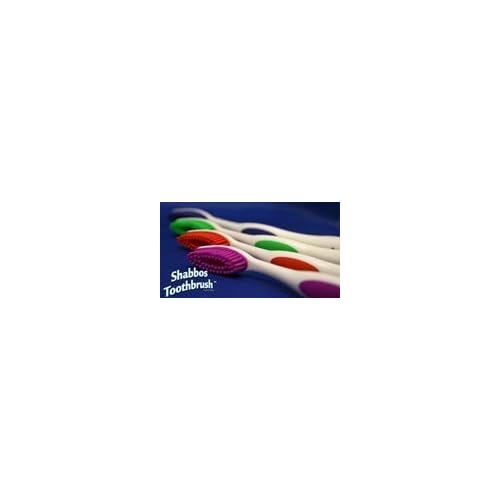 Shabbos Toothbrush 4 Pack - Blue, Green, Purple, Red - Battery Powered - Unisex Adults