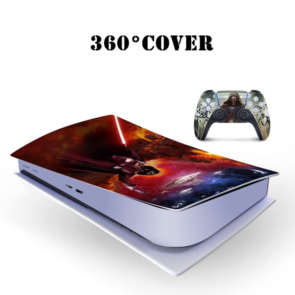 Bopanku Stickers for PS5 Disk Edition Animation Console and Controllers Vinyl Sticker,Scratch Resistant,Bubble-Free,Durable,Compatible with Playstation 5(Disk Edition) B