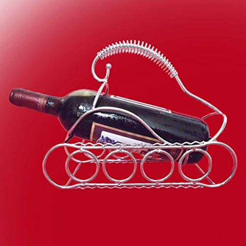 Creative Simplicity Creative Simplicity Wine Rack Household Items Made of Stainless Steel Kitchen Shelf Creative Simplicity Wine Rack Without Decoration for Home, PIBM