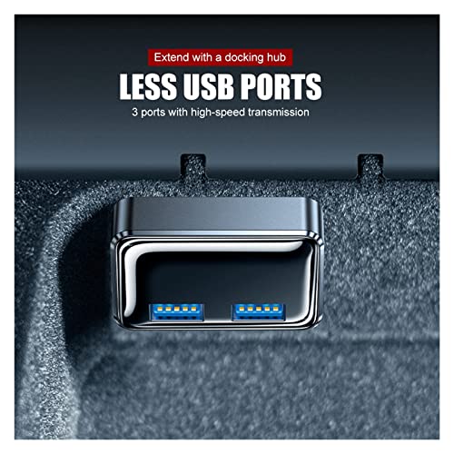 CXSDCQQ Car USB Hub 3.0 High Speed 3-Port Mini Cube USB Dock for Glove Box USB Adapter Compatible with Tesla Model 3 Y Accessories 2022