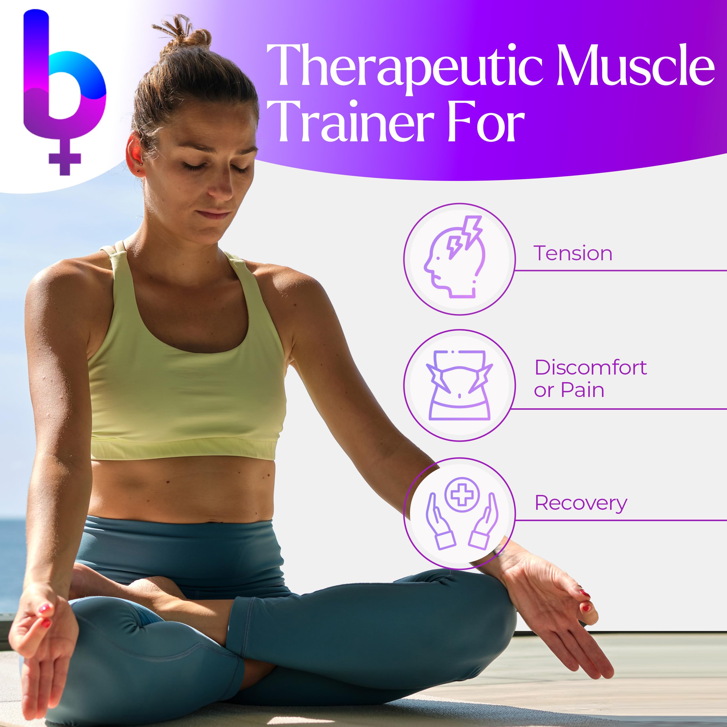 BioMoi Silicone Pelvic Dilator Kit | Pelvic Equipment for Stretching | Comfortable Pelvic Floor Muscle Trainer | BioCote Protected | with Bag | Large Set | (Pack of 3)