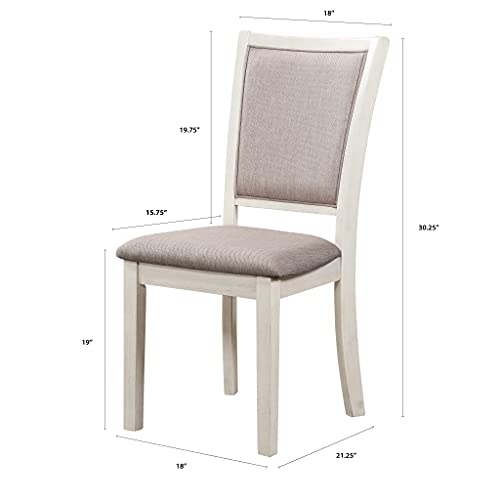 New Classic Furniture Amy 5-Piece Dining Table Set, Beige and Brown