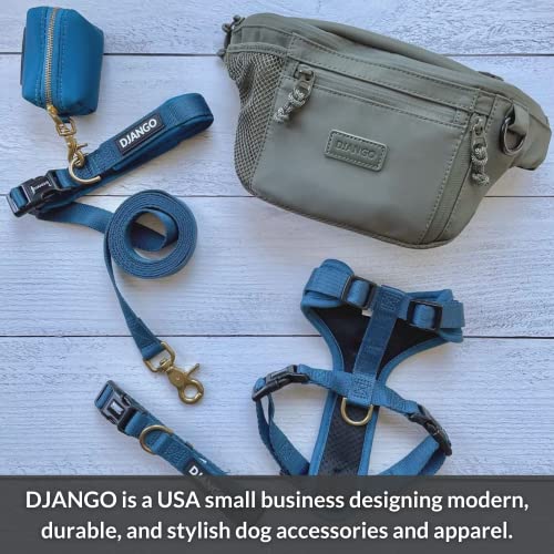 DJANGO City Slicker All-Weather Dog Jacket & Water-Repellent Raincoat with Reflective Piping (Medium, Kombu Green)