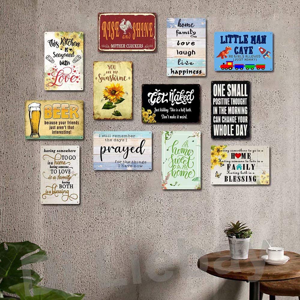 Mvgges A House Blessing 8"x12" Metal Tin Sign, Hanging Sign, Wall Art, Home Decor Inspirational Decor