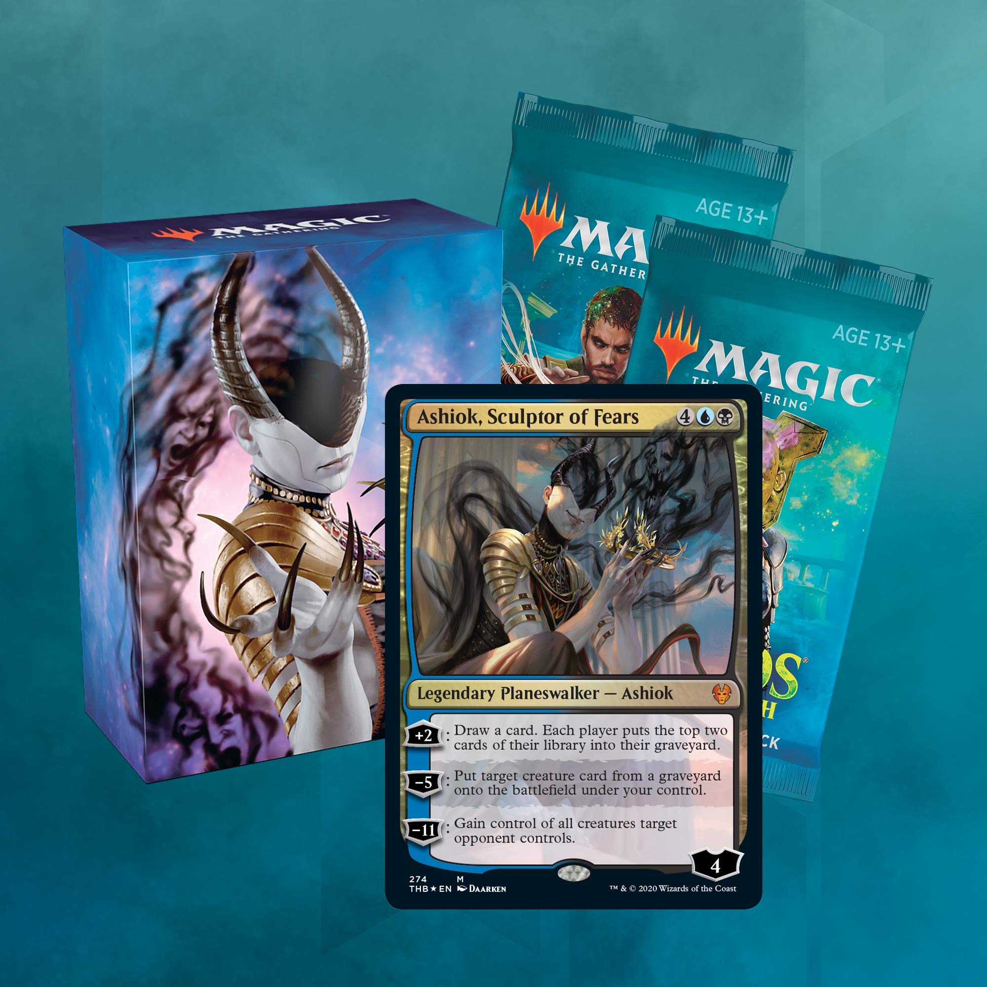Magic The Gathering Ashiok, Sculptor of Fears Planeswalker Deck | Theros Beyond Death | 60-Card Starter Deck