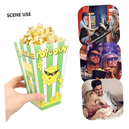 NOLITOY 100pcs Popcorn Boxes Snack Container Snack Box Container Ornament Container Disposable Popcorn Boxes Snack Containers Party Snack Container Popcorn Bucket Food Box Container Box
