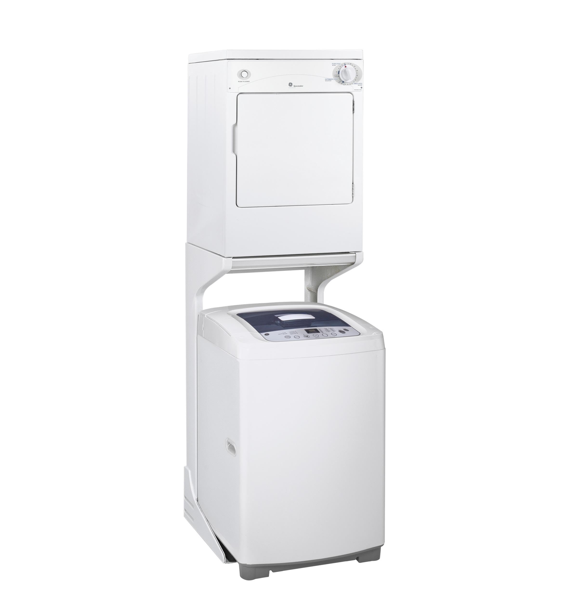 GE DSKP333ECWW Spacemaker 24" Portable Electric Dryer with 3.6 Cubic. Ft. Capacity