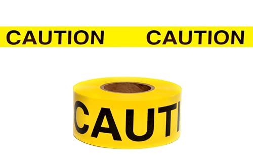 Swanson Tool Co., Inc BT30CAU2 Disposable Barricade Tape, 3 in W Ft L X 2 Mil T, Caution, Polyethylene, 300 Feet, Yellow & Black Print