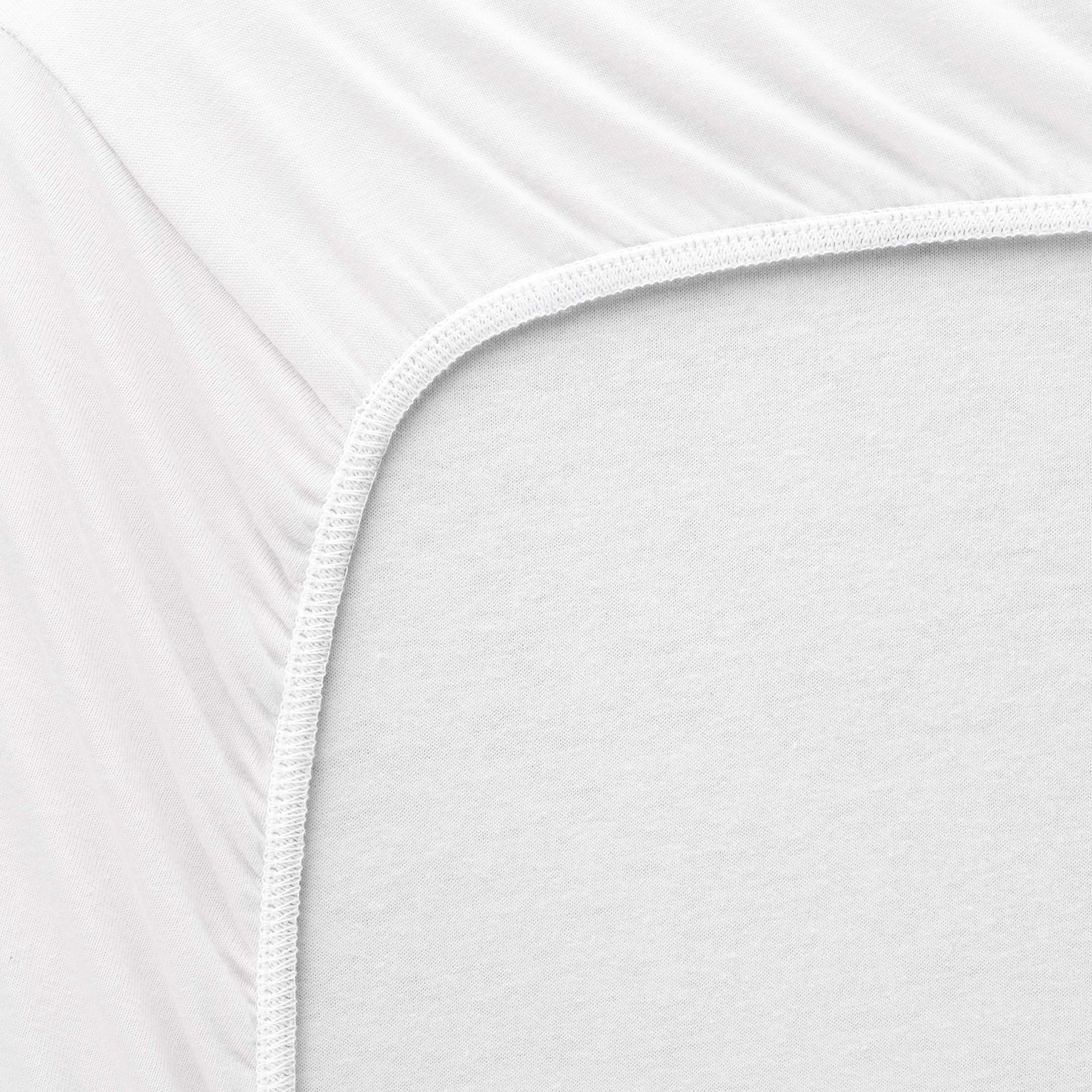 SheetWorld Fitted 100% Cotton Jersey Pack N Play Sheet Fits Graco Square Play Yard 36 x 36, Solid White, Made in USA