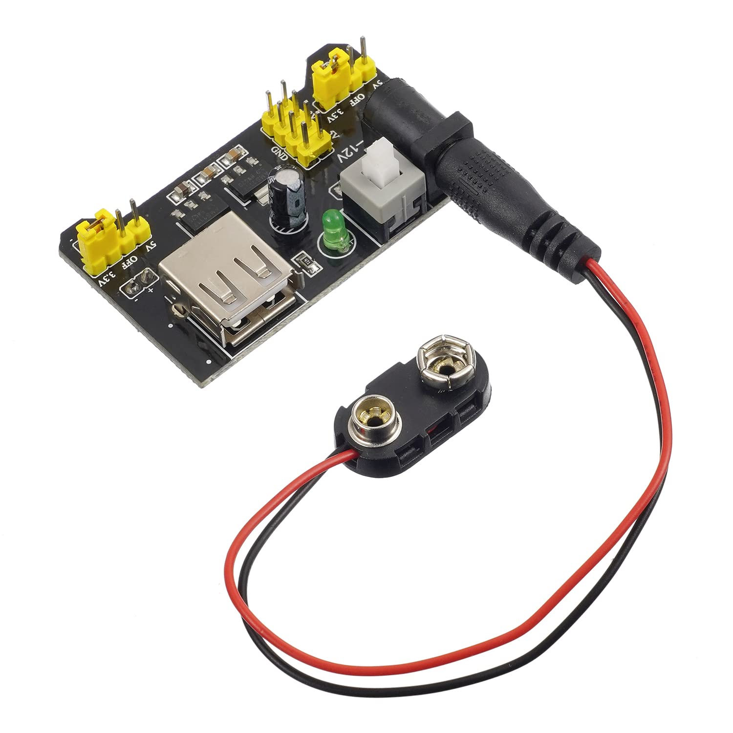 HUAREW Breadboard Kit with Power Supply Module, Jumper Wires,Battery Clip,830 & 400 tie-Points Breadboard