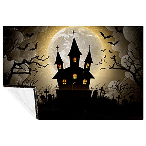 Creepy Halloween Prints Soft Warm Cozy Blanket Throw for Bed Couch Sofa Picnic Camping Beach, 150Ć100cm
