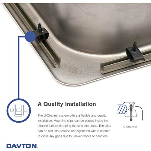 Dayton D233223 Equal Double Bowl Top Mount Stainless Steel Sink