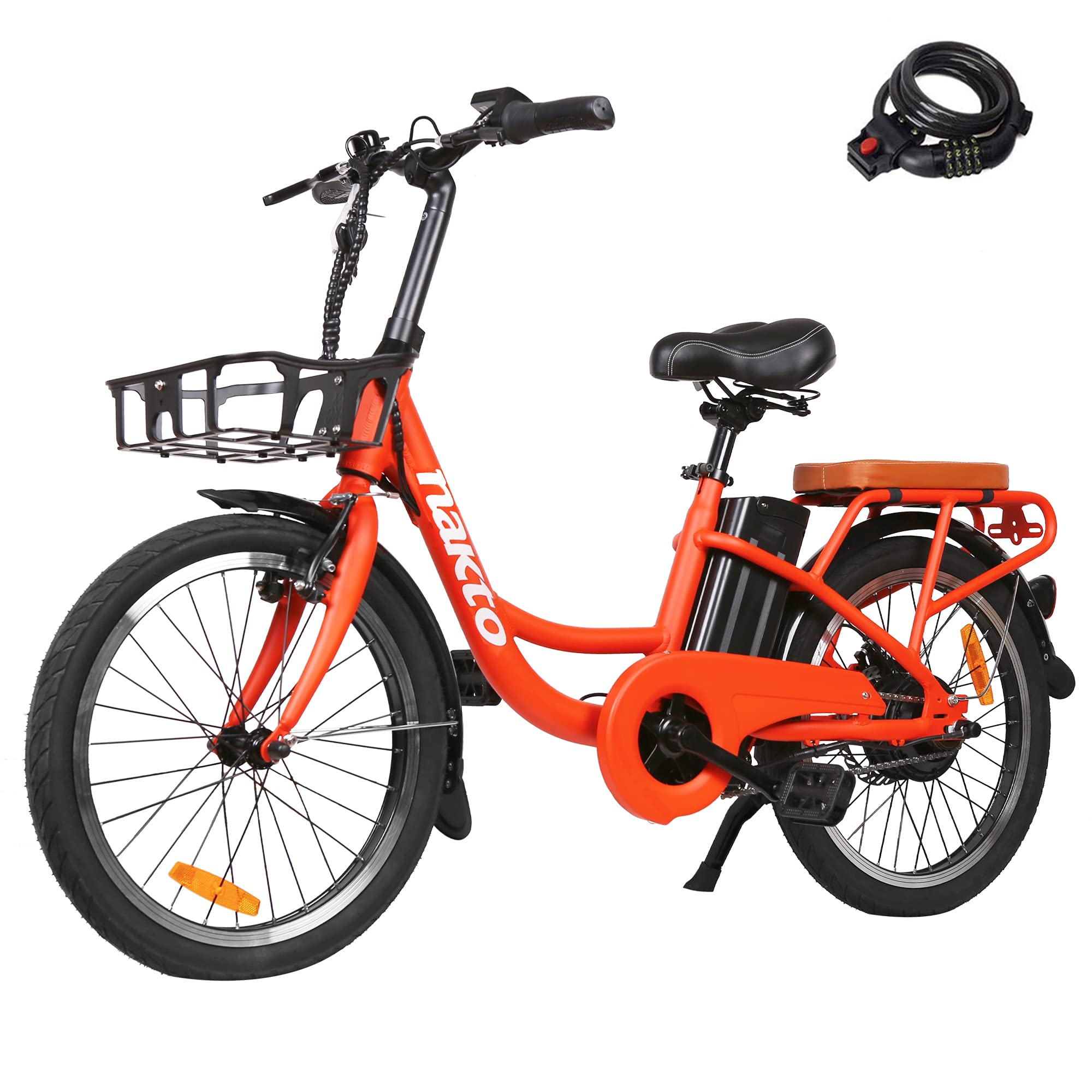 BRIGHT GG Electric Bike for Adults 20" 250W Electric Bicycle with 36V10AH Lithium Battery, Charger and Locks