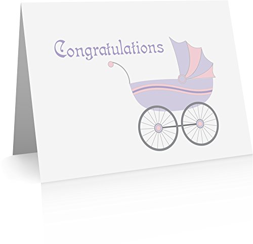 New Baby Congratulations Greeting Cards (12 Foldover Cards and Envelopes) New Baby Cards