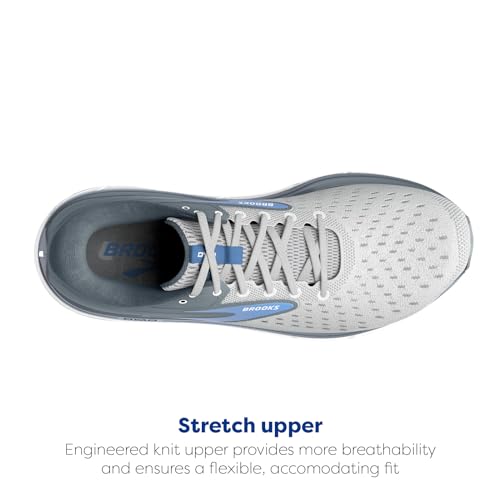 Brooks Women's Dyad 11 Running Shoe - Grey/White/Blue - 7.5 Wide