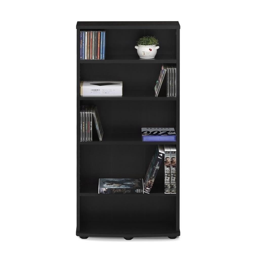 FURINNO Jaya 4-Tier Multimedia Storage Tower, Espresso