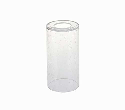 GoLucky Glass Cylinder Glass Shade Accessory Glass Lamp Fixture Shade Replacement Glass Piece with 1-5/8 Inch Fitter Multiple Specifications 4"(D)*5"(H). Multiple Specifications