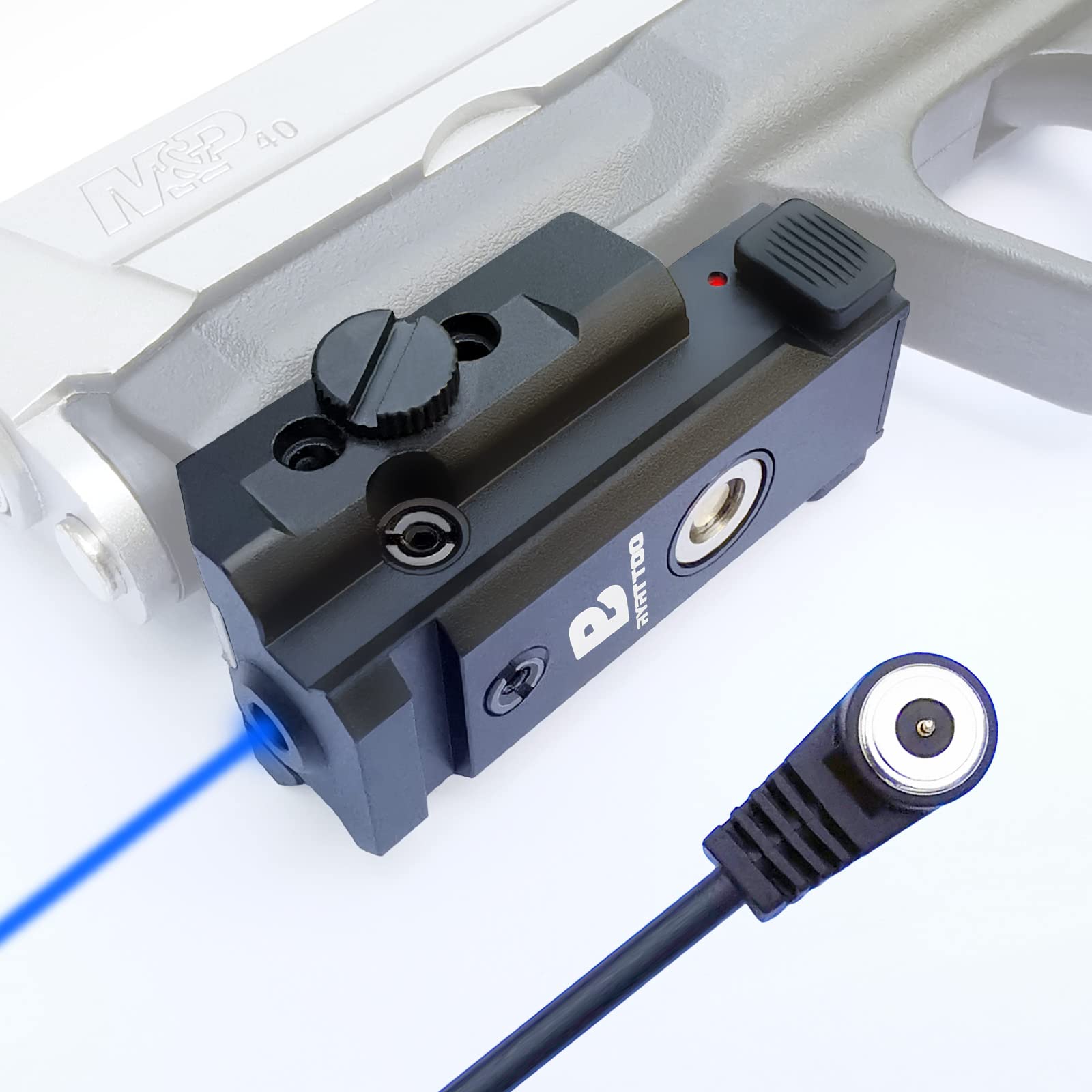 Bayattoo Pistol Laser Sight with Picatinny Weaver Rail Mount for Handgun and Rifle(Red Laser)