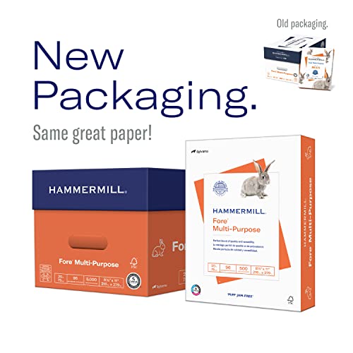 Hammermill Printer Paper, Fore Multipurpose 24 lb Copy Paper, 8.5 x 11 - 1 Ream (500 Sheets) - 96 Bright, Made in the USA, 103283R