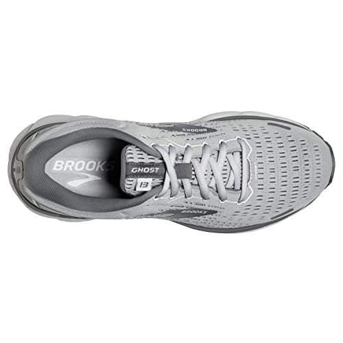 Brooks Women's Ghost 13 Running Shoe - Alloy/Oyster/White - 8 Medium