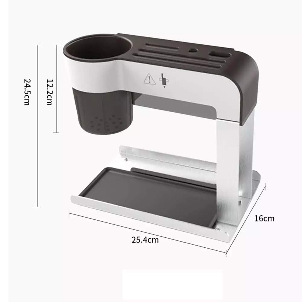 CZDYUF Cutting Board Holder Stainless Steel Drying Rack Kitchen 3 Divisions Compartment Storage Organizer Counter Display Stand(Without knife)