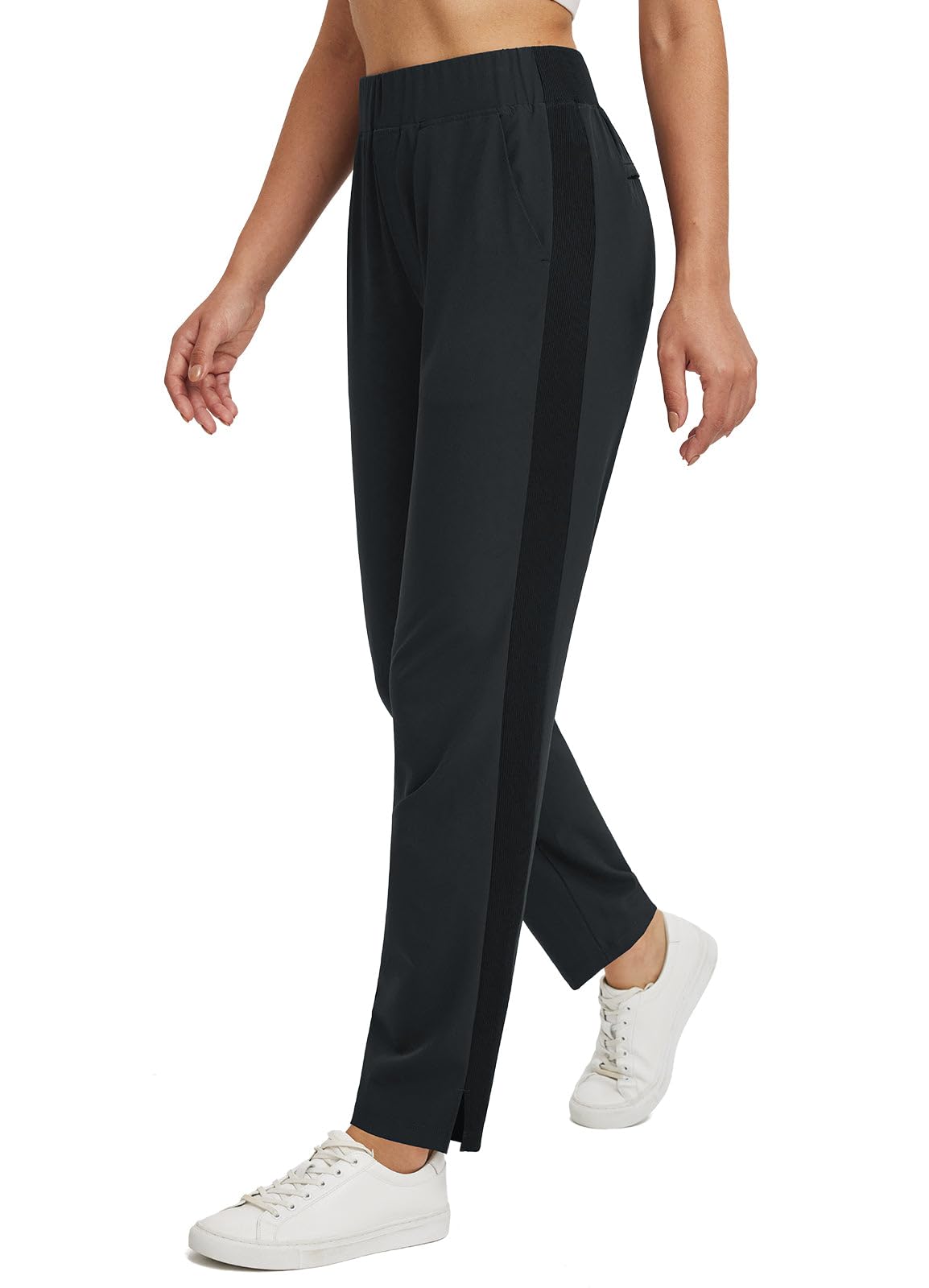 BALEAF Women's Joggers Pants Athletic Running Pants Tapered Quick Dry Jogger with Pockets Black L