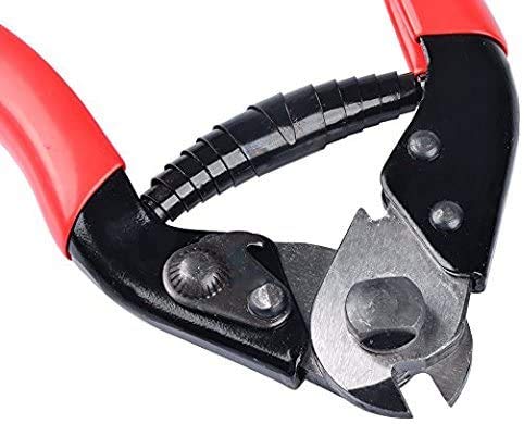 Cable Cutter, Heavy Duty Wire Rope Cutter for DIY Projects, Railing, Decking, Wire Seals & Bicycle Cable | Sharp & Precise One-Hand Operation Steel Cable Cutter