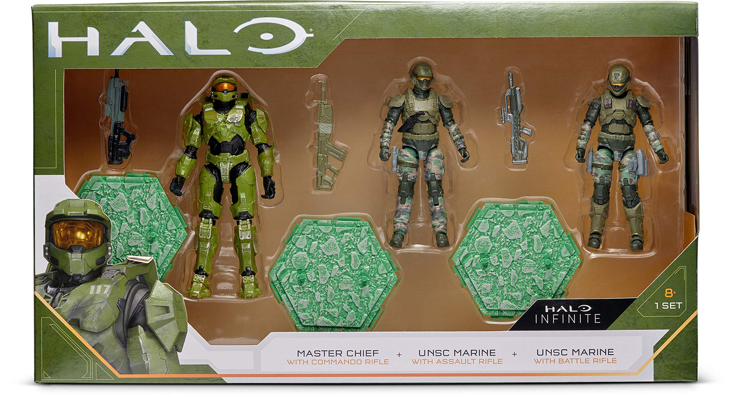 HALO 4" Spartan 3 Figure Pack – Master Chief and 2 UNSC Marines - Amazon Exclusive