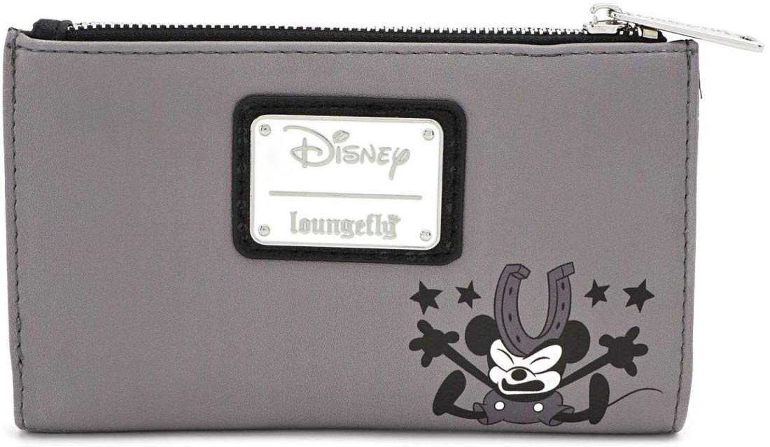 Loungefly x Disney Mickey Mouse Plane Crazy Small Wallet (Grey, One Size)