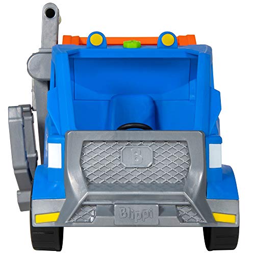 Blippi Recycling Truck - Includes Character Figure, Working Lever, 2 Trash Cubes, 2 Recycling Bins - Sing Along with Popular Catchphrases - Educational Toys for Kids - Amazon Exclusive