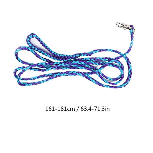 Hamster Leash Small Pet Harness No Harm Nylon Braided Collar Flying Squirrel Other Small Pets for Squirrel Hamster(Blue+Purple)