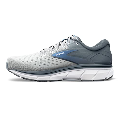 Brooks Women's Dyad 11 Running Shoe - Grey/White/Blue - 6.5 Medium