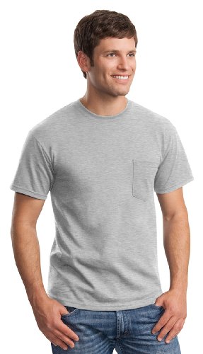 Gildan Mens 6.1 oz. Ultra Cotton Pocket T-Shirt G230 -SPORT GREY 4XL