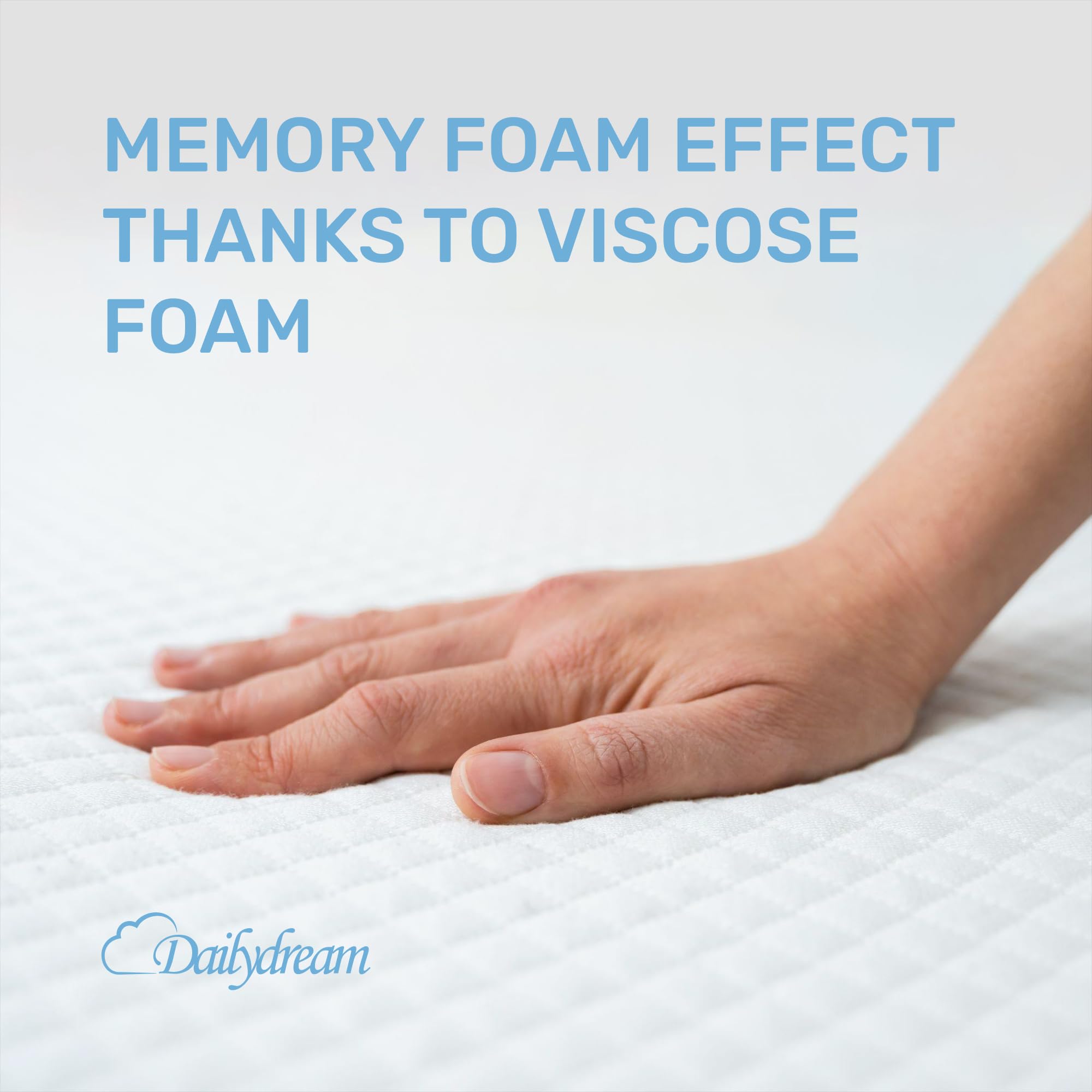 Dailydream viscoelastic Mattress Topper with Memory Foam, Edition Standard (Full, Model L - 220 up to 264 lbs)