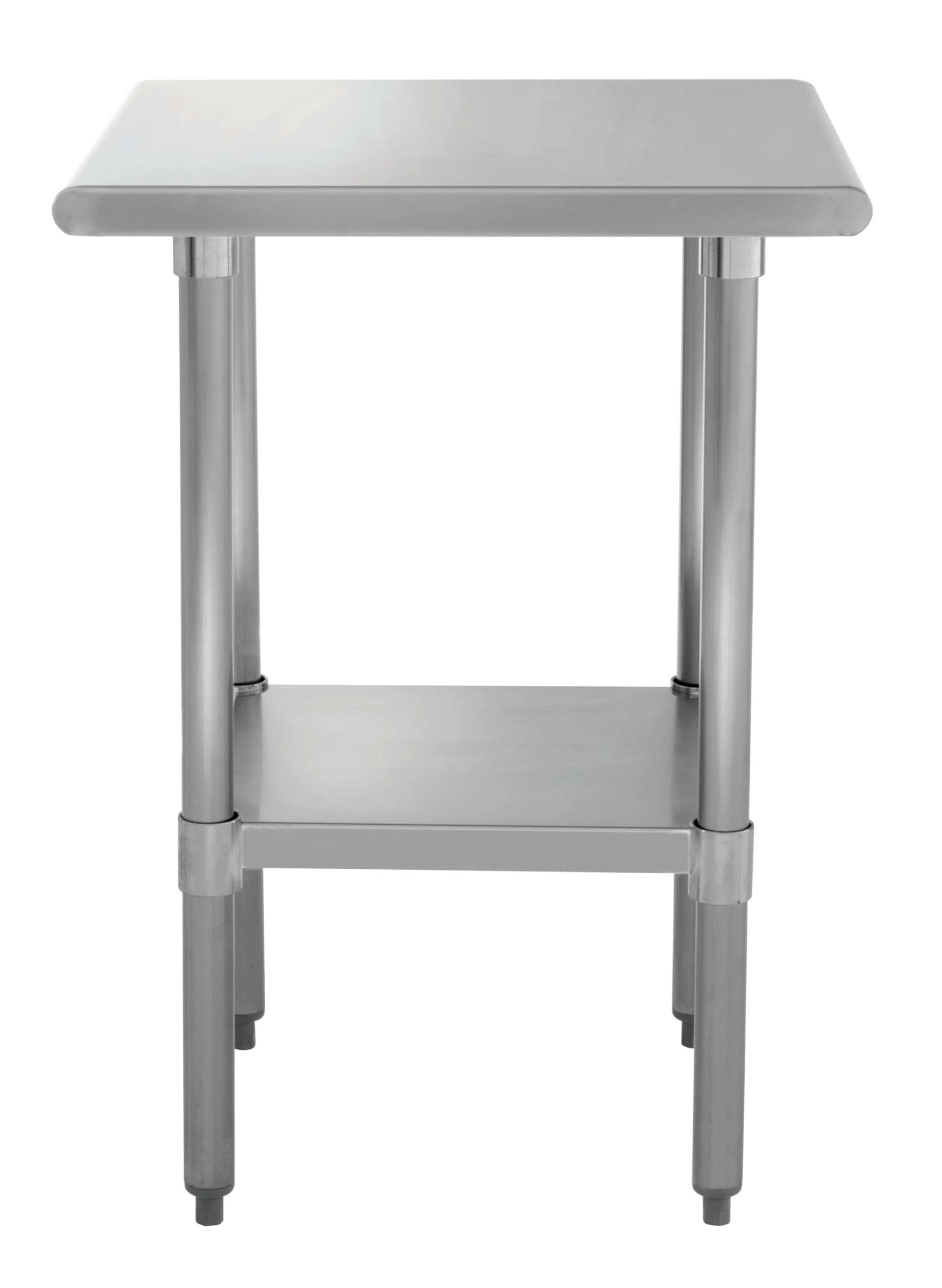 Kratos Stainless Steel Kitchen Prep Table 24" Dx24 W with Undershelf, NSF Worktable for Restaurants - 18ga/430SS (28W-062)