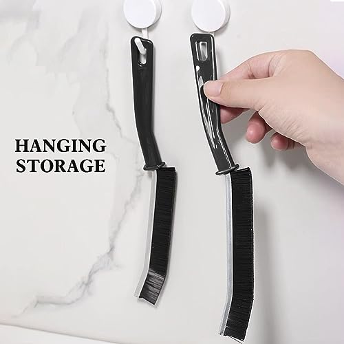 Crevice Brush Window Sink Cleaning Brush Crevice Cleaning Tools Bathroom Crevice Brush Long Crevice Brush Hard Bristle Brush Kitchen Tile Handheld Crevice Cleaning Brush Supplies (2PCS)