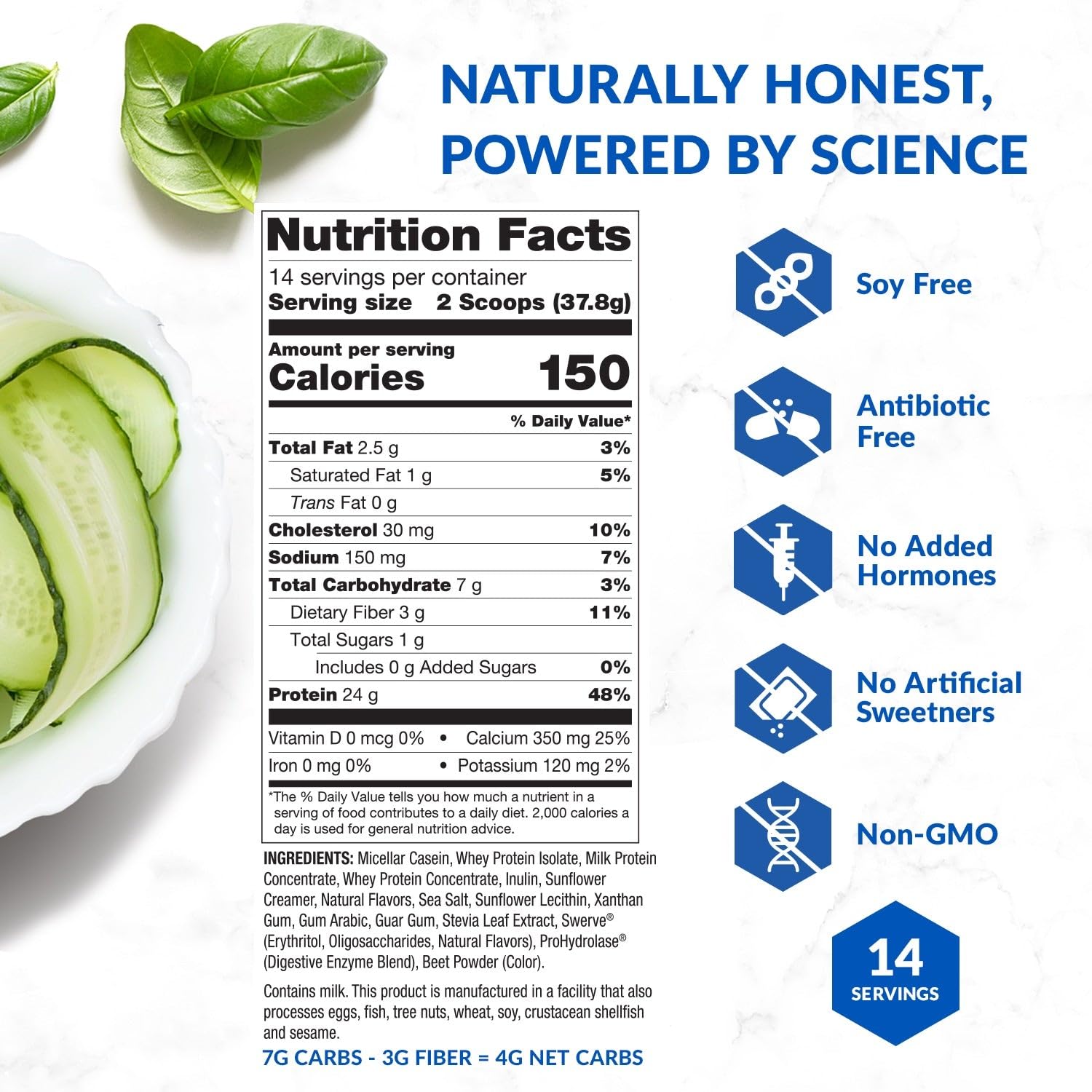 BioTrust Low Carb Protein Powder – Delicious Whey & Casein Blend from Grass-Fed Hormone Free Cows – Non GMO, Gluten Free (Strawberry Banana)