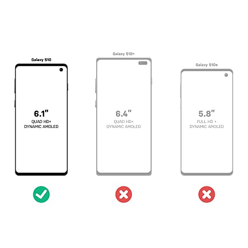 Defender Case Compatible with Samsung Galaxy S10 Case - Polycarbonate, Black