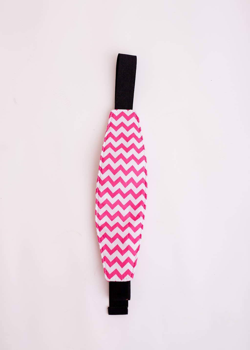 Baby/Toddler Head Support for Car Seat/Stroller Adjustable Sleep Support Positioner (1 Size Fits All) (Pink Chevron) (Pink)
