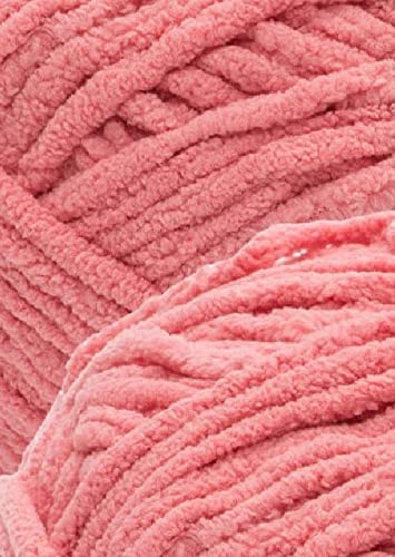 Bernat Baby Blanket Yarn - Big Ball (10.5 oz) - 2 Pack with Pattern Cards in Color (Orange Flamingo)