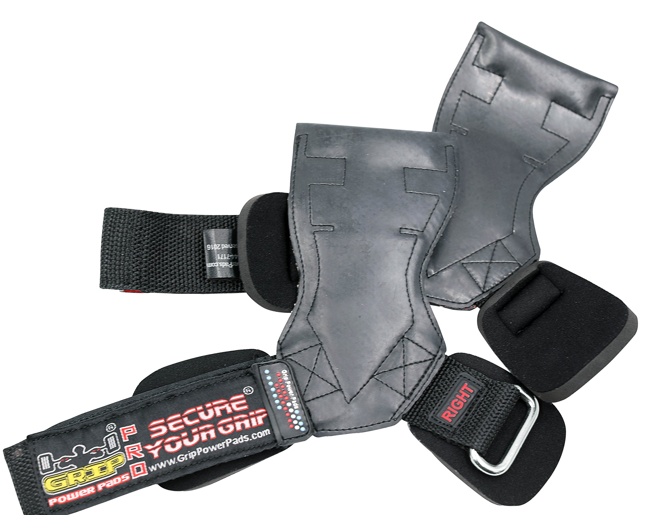 Lifting Grips PRO Weight Gloves Heavy Duty Straps Alternative to Power Hooks Deadlifts Adjustable Neoprene Padded Wrist Wrap (Medium)