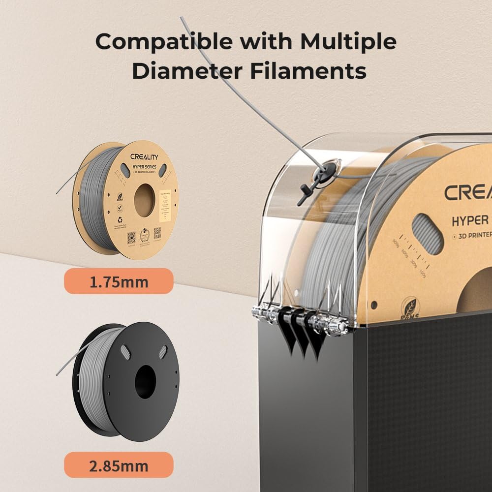 Creality Filament Dryer Box, Temperature Adjustable& 24 Hours Timer Function, Filament Dehydrator Compatible with 1.75/2.85mm PLA PETG ABS Nylon PA Filament