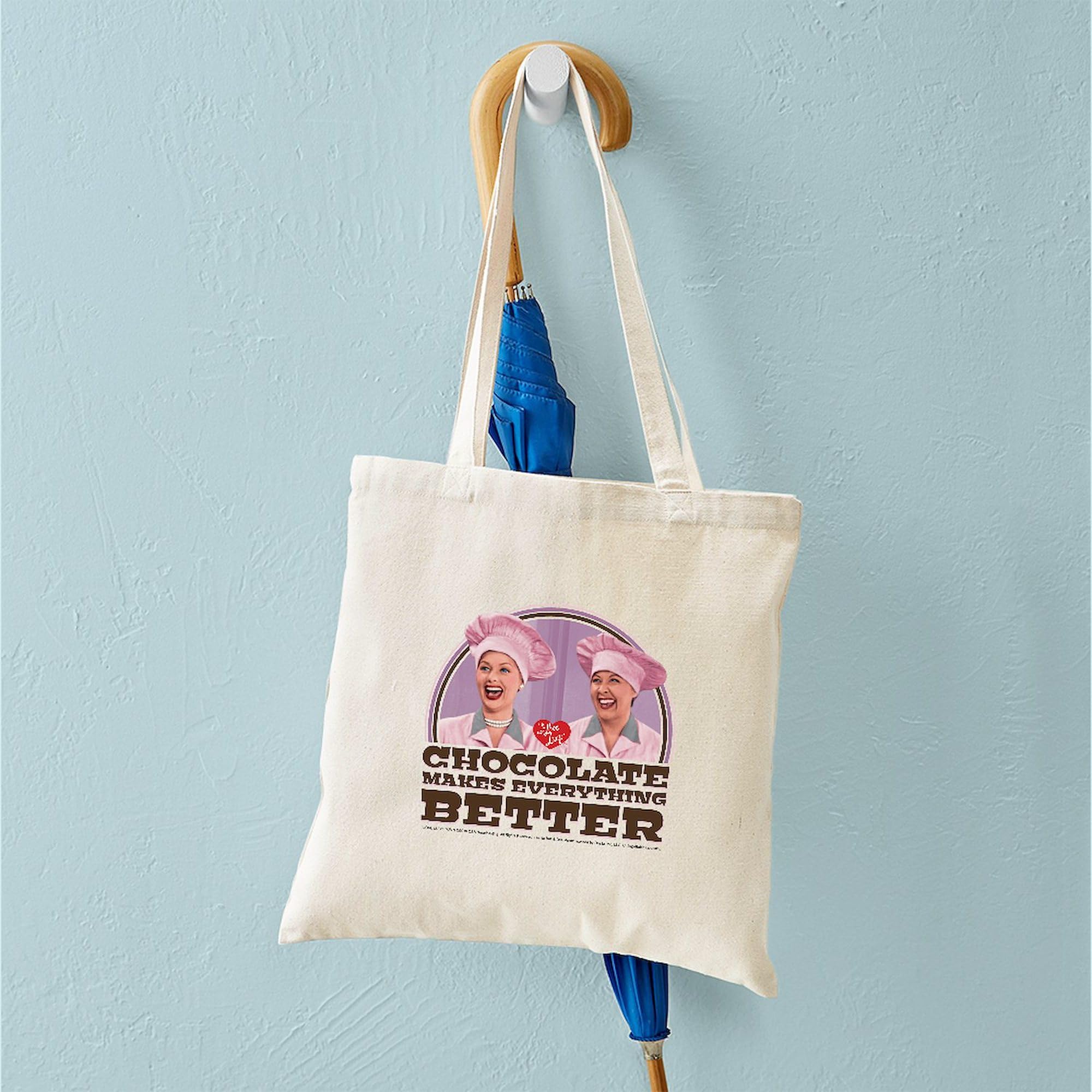 CafePress I Love Lucy: Chocolate Makes Everything B Tote Bag Canvas Tote Shopping Bag