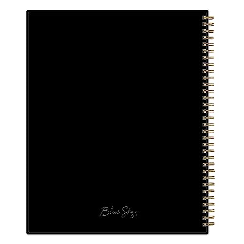 Blue Sky 2024 Weekly and Monthly Planner, January - December, 8.5" x 11", Clear Pocket Cover, Wirebound, Baccara Dark (110211-24)