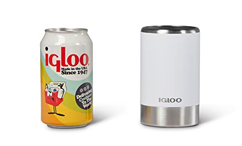 Igloo 12 OZ White Stainless Steel Coolmate Can Sleeve (Standard)