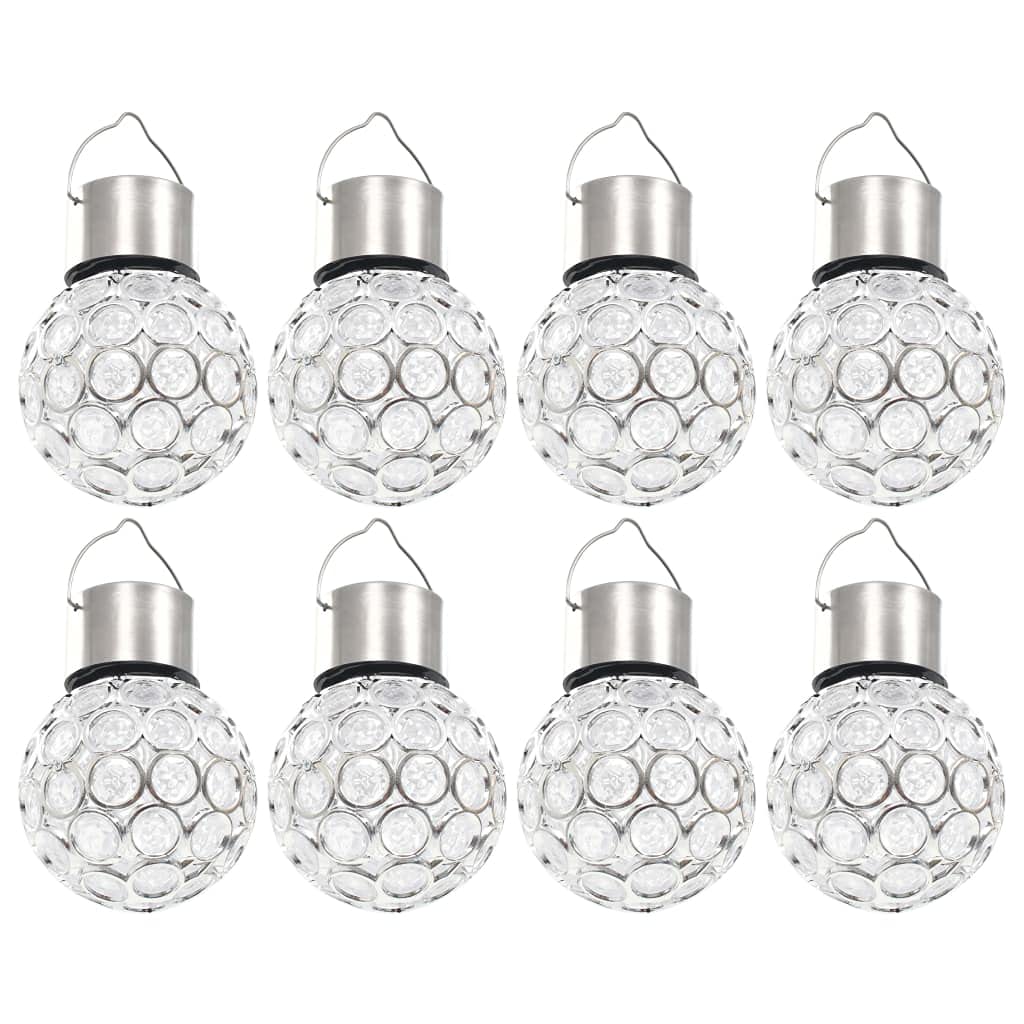 KTHLBRH (Fast Shipments) LED Landscape Ball Lamp Energy Saving for Yard Garden Patio Path Driveway Pathway Home Decoration Hanging Solar Lamps 8 pcs LED Lights RGB