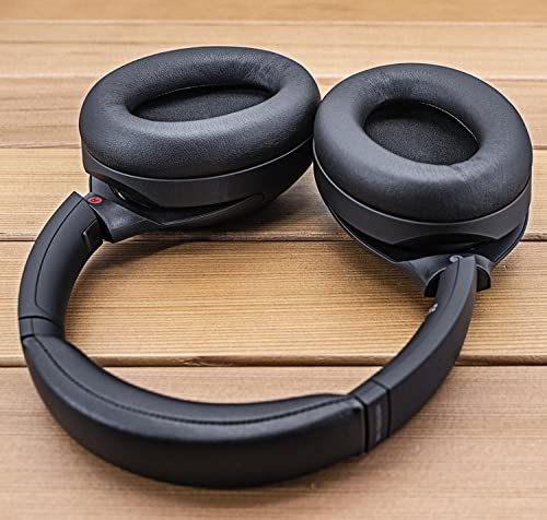 LTYIVABHTTW WH-1000XM4 Earpads - Compatible with WH-1000XM4 WH1000XM4, Ear Cushion with Soft Memory Foam (WH1000XM4 Black Protein Leather)