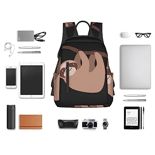 DEHIWI Sloth Casual Backpack Bag Lightweight Laptop Bag Travel Laptop Backpack For Women Men