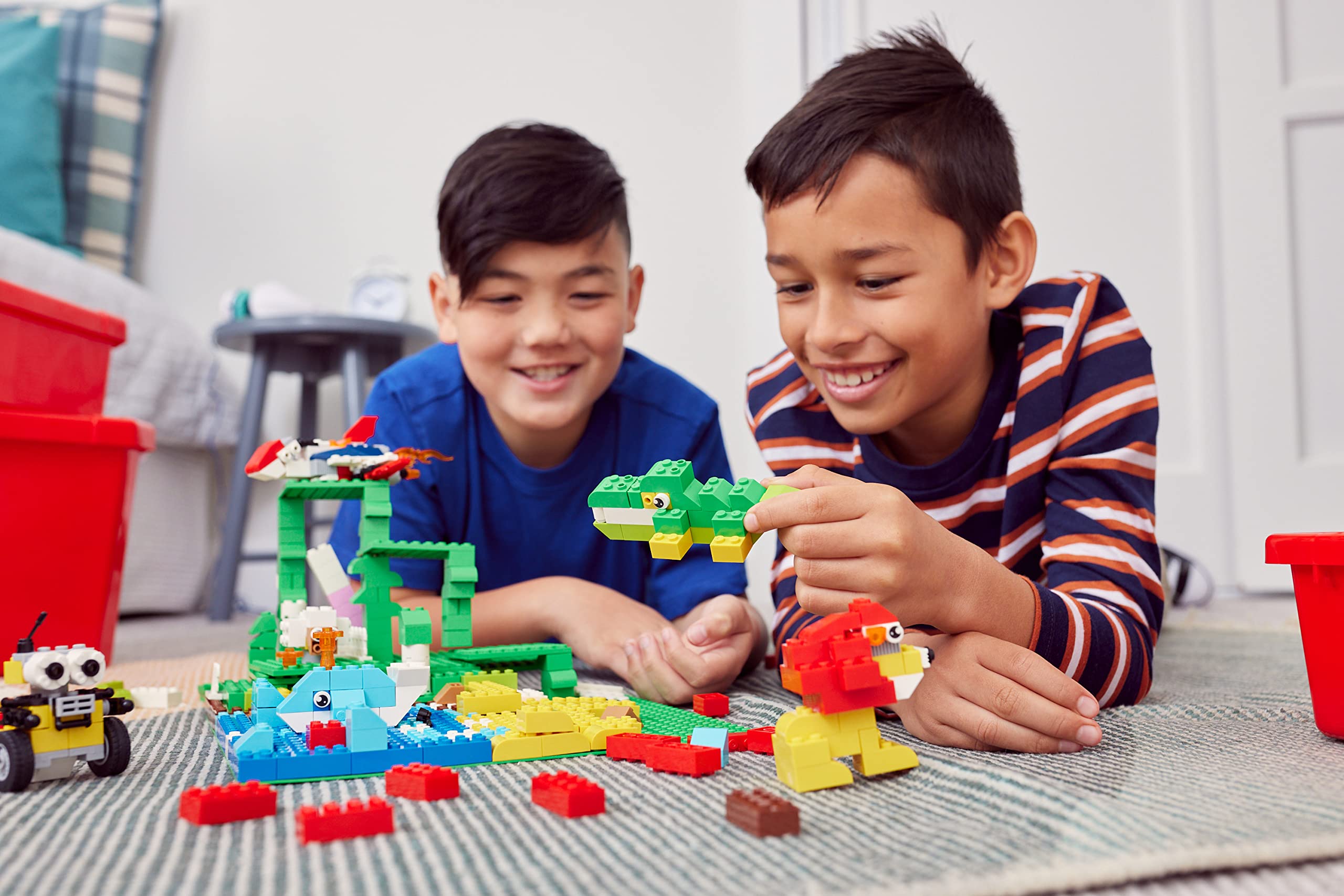 Max Build More Construction Themed 100 Pc Brick Set (3 Pack) by ZURU Over 300+ Toy Building Blocks, 3 Models to Build, Dragon Attack, Green Castle, and Space Car (Compatible with Major Brands)