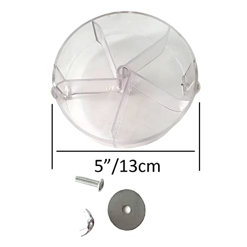 Bird Creative Foraging System Wheel Seed Food Ball Rotate Training Toy for Small and Medium Parrots Parakeet Cockatiel Conure (Clear)